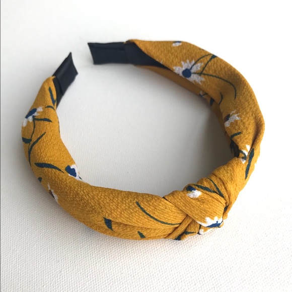 Banded | Accessories | 3f2 New Turban Knot Fabric Headband Mustard ...